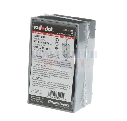(2" x 4") 3 Outlet Weatherproof Junction Box - BOXES & COVERS - RED DOT