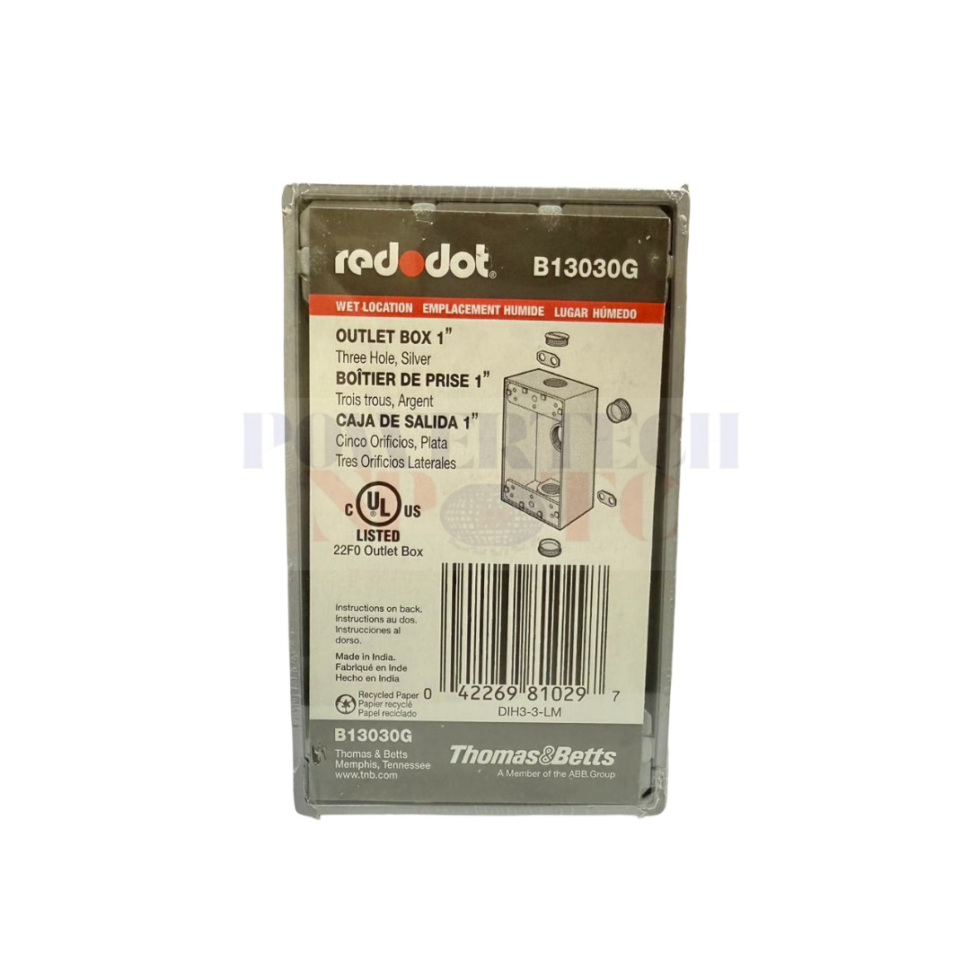 (2" x 4") 3 Outlet Weatherproof Junction Box - BOXES & COVERS - RED DOT