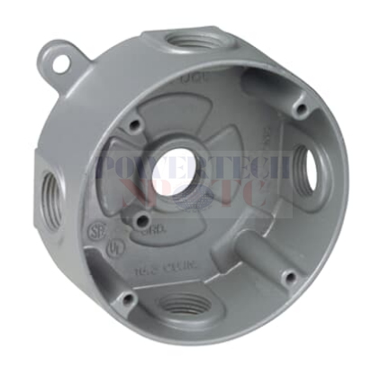 Round 5 Outlet Weatherproof Junction Box - BOXES & COVERS - RED DOT